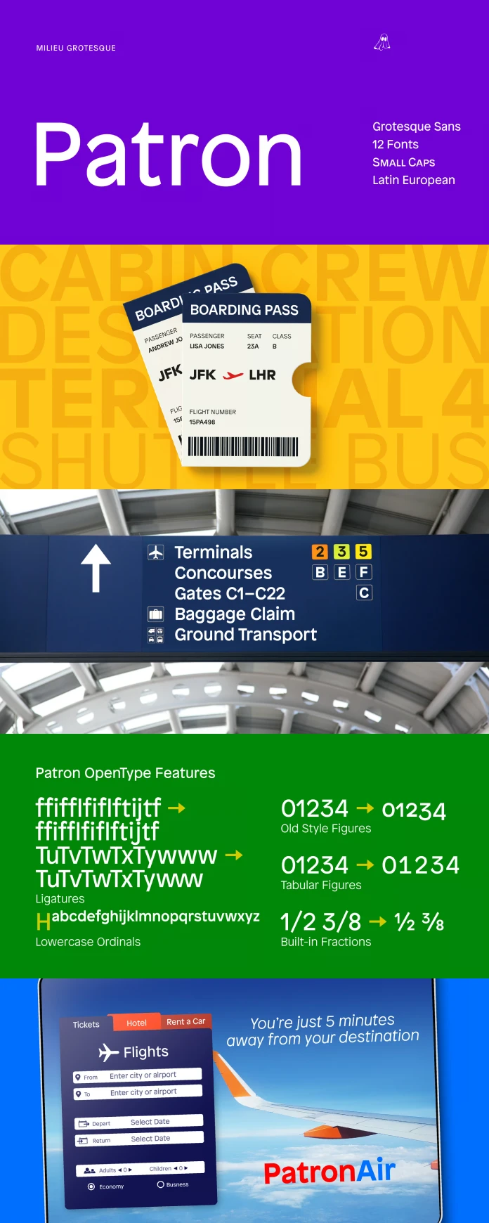 Patron Font Family by Milieu Grotesque