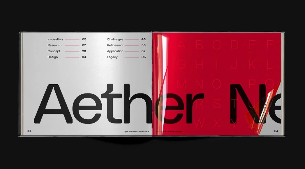 Aether Neue — Variable Inktrap Sans Serif Font Family by Sryga